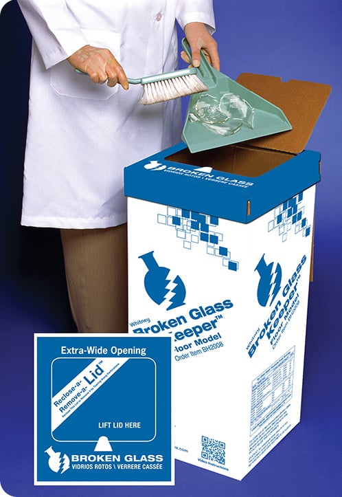Broken Glass Keeper™ - Disposable Containers for Non-Biohazardous Glass