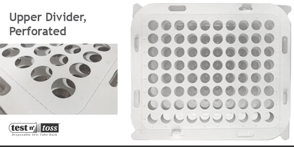 Test n' Toss Test Tube Rack Lab Specimen Test Collection and Transport